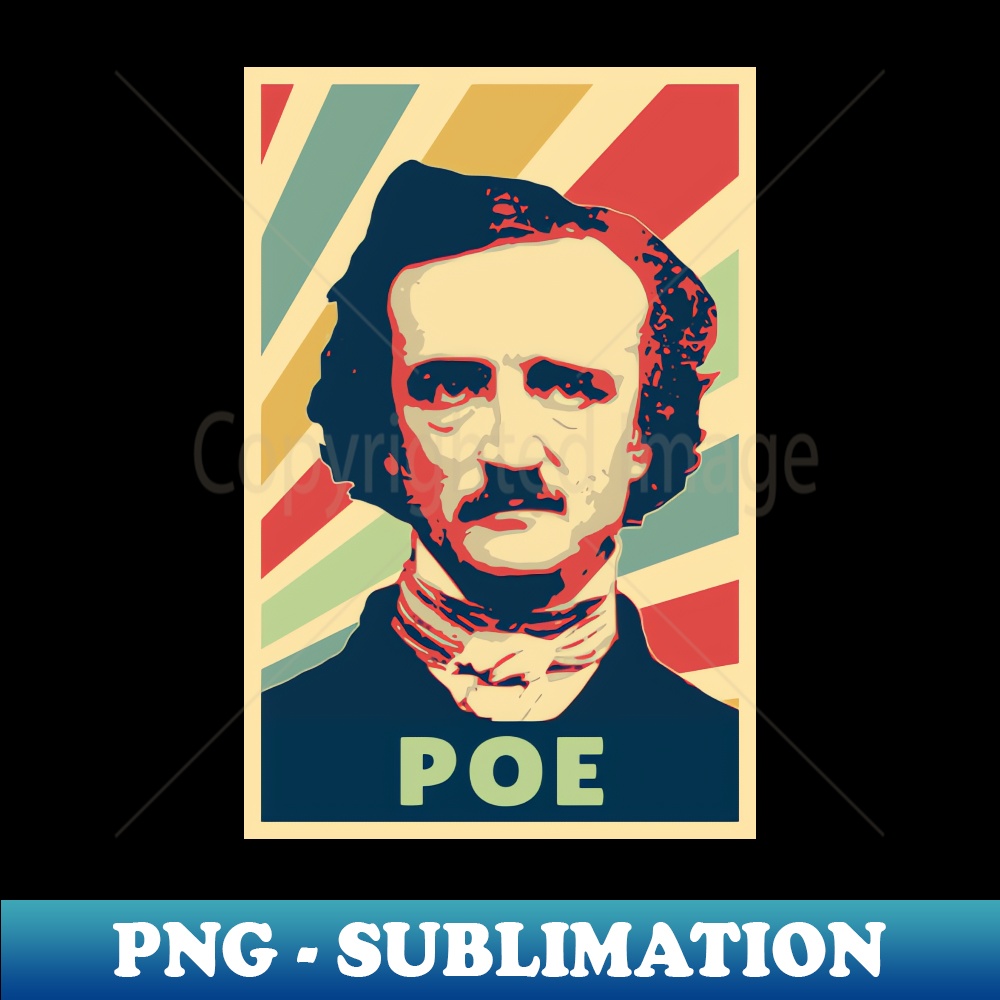 Edgar Allan Poe Vintage Colors - High-Resolution PNG Sublima | Inspire ...