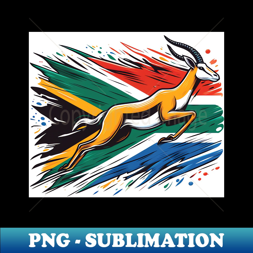 Pride of the Rainbow Nation South African Flag Springbok - | Inspire Uplift