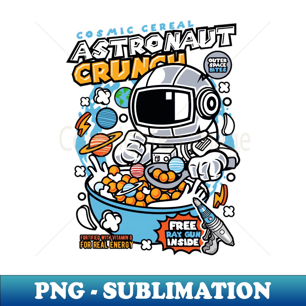 Retro Cereal Box Astronaut Crunch Junk Food Nostalgia Cere | Inspire Uplift
