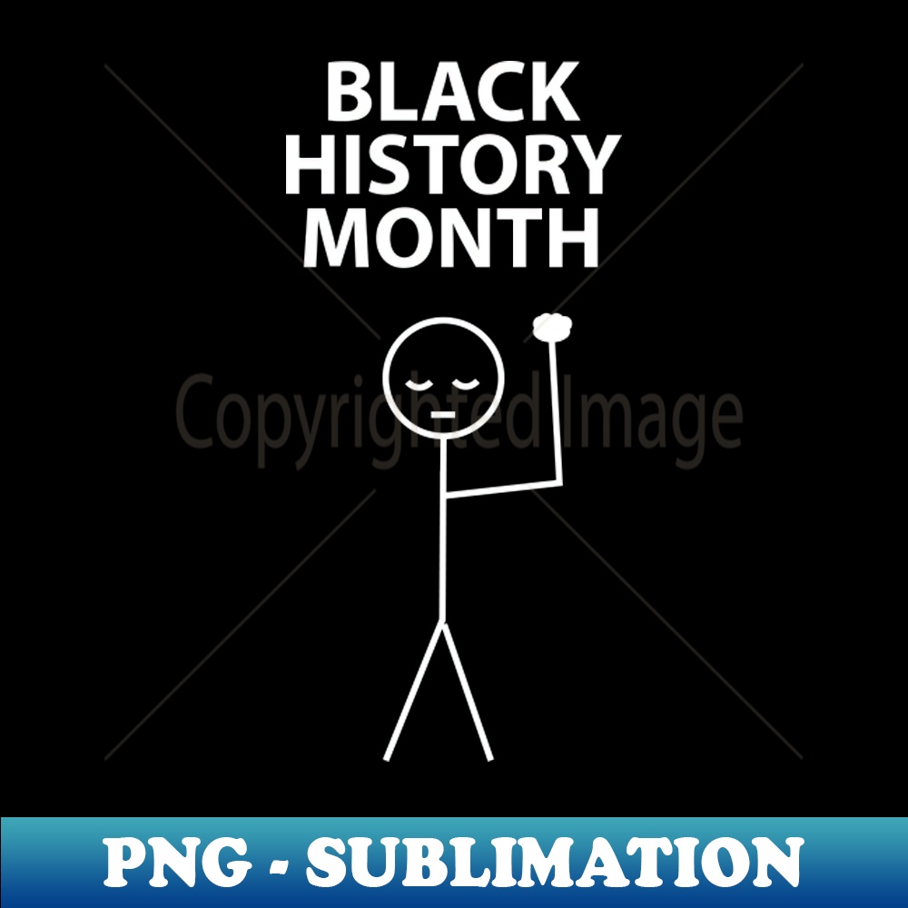 Black History Month Stick Figure Stickman - Exclusive PNG Su - Inspire ...