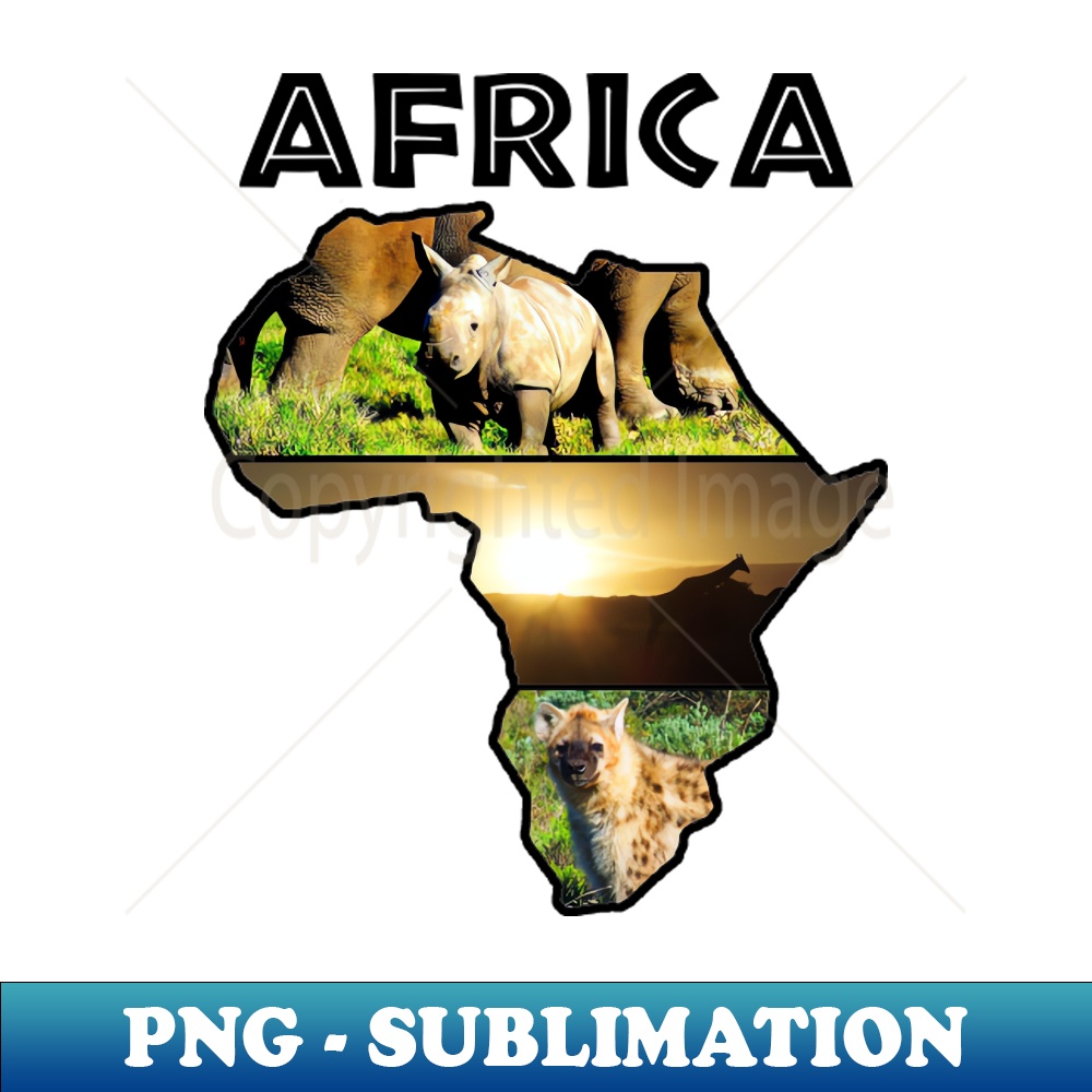 Africa Wildlife Continent Collage - Aesthetic Sublimation Di | Inspire ...