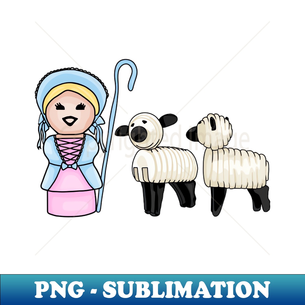 Little Bo Peep and Her Little Sheep - Elegant Sublimation PN | Inspire ...