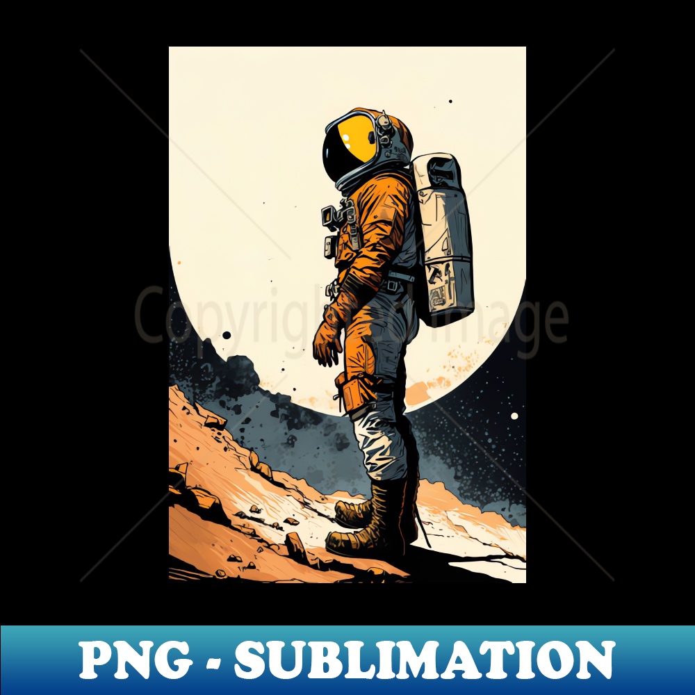 Lost In Space Astronaut Cartoon Poster Cosmos Surreal Scienc - Inspire ...