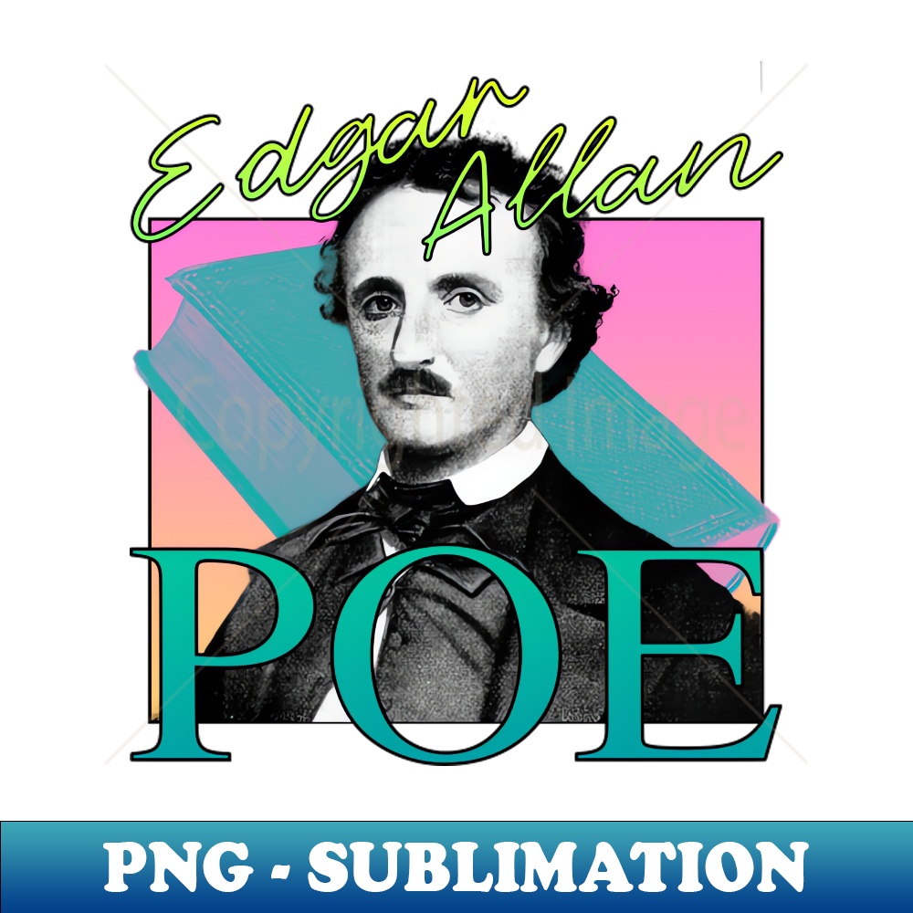 Edgar Allan Poe 80s Retro Neon Aesthetic - PNG Transparent S - Inspire ...