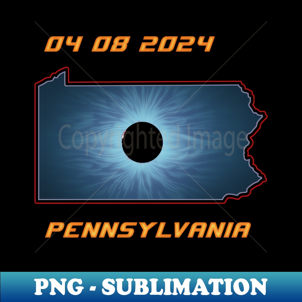 Pennsylvania 2024 Total Solar Eclipse - Instant PNG Sublimat | Inspire ...