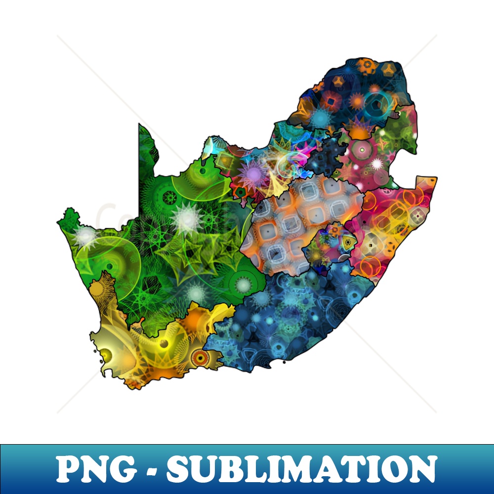 Spirograph Patterned South Africa Provinces Map - Exclusive | Inspire ...
