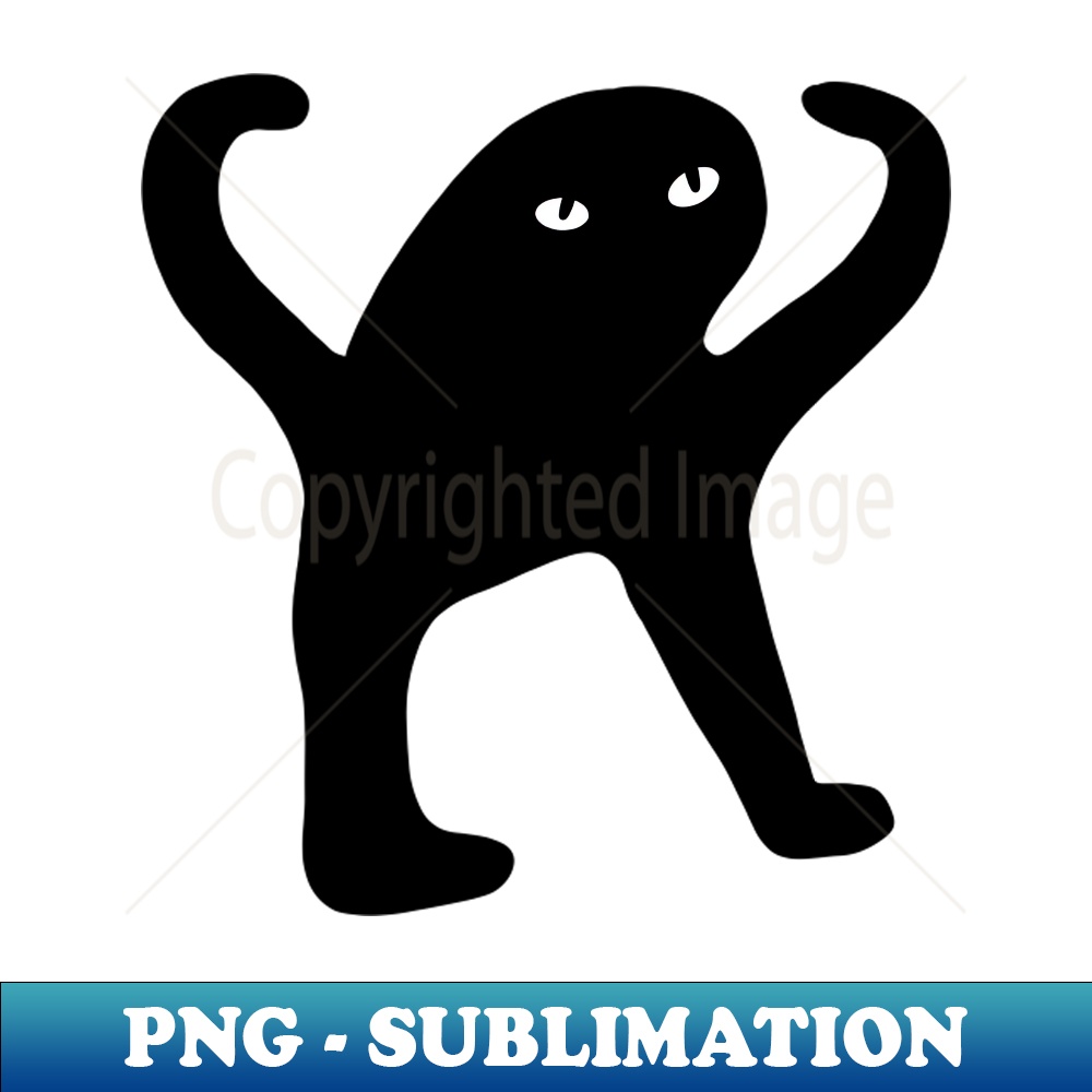 Black Cat Meme Cursed Cats - PNG Transparent Sublimation Fil | Inspire ...