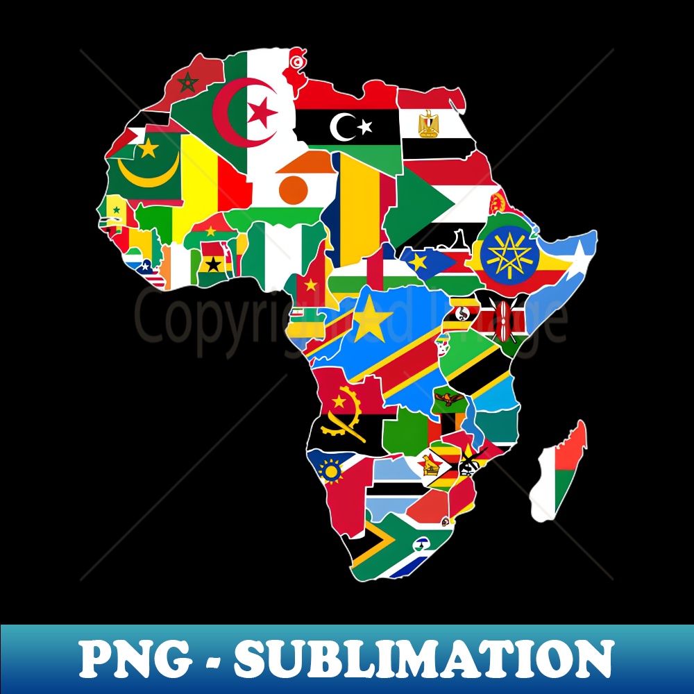 Africa Continent Map with Country Corresponding Flags Afric | Inspire ...