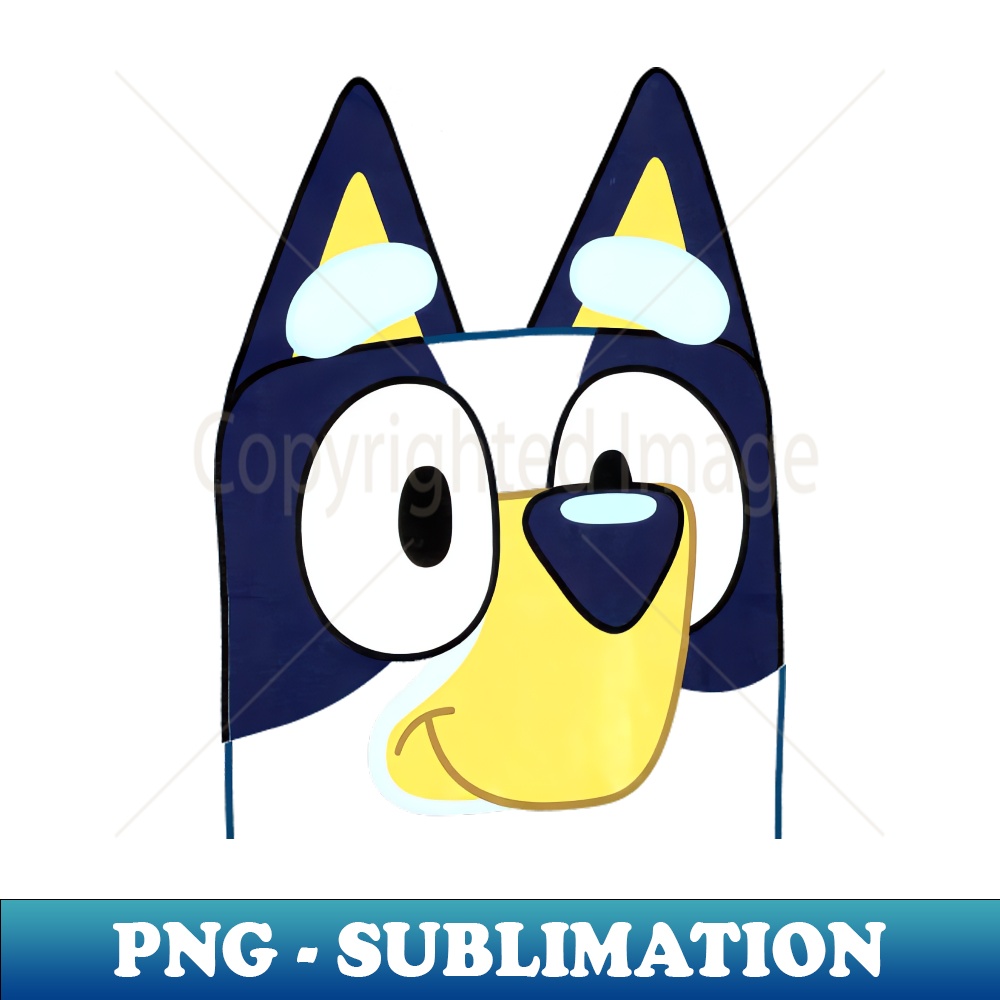 Face Bluey - PNG Transparent Sublimation File - Add a Festiv | Inspire ...