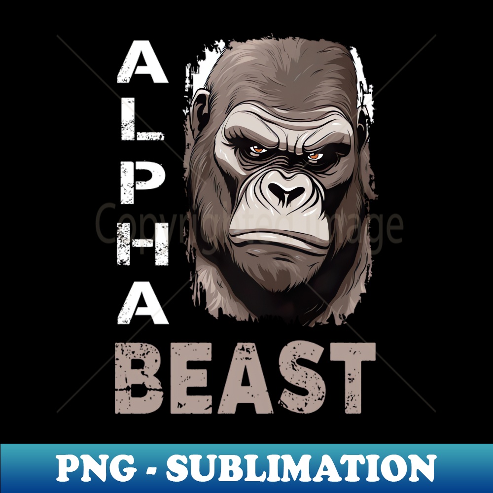 Alpha Animal Powerful Gorilla - Anime Shirt - PNG Transparen | Inspire ...