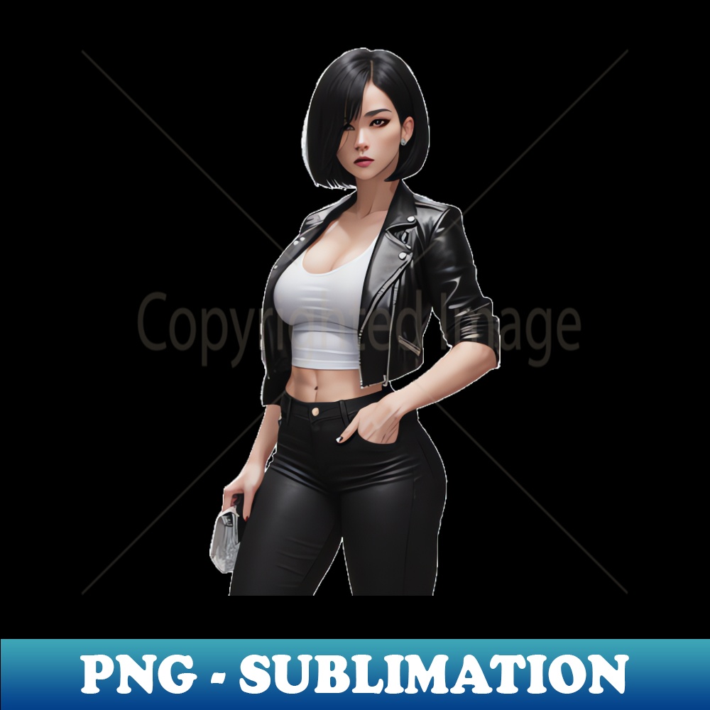 Beauty Lady Pretty Woman Cosplay Style With White Top Black | Inspire ...
