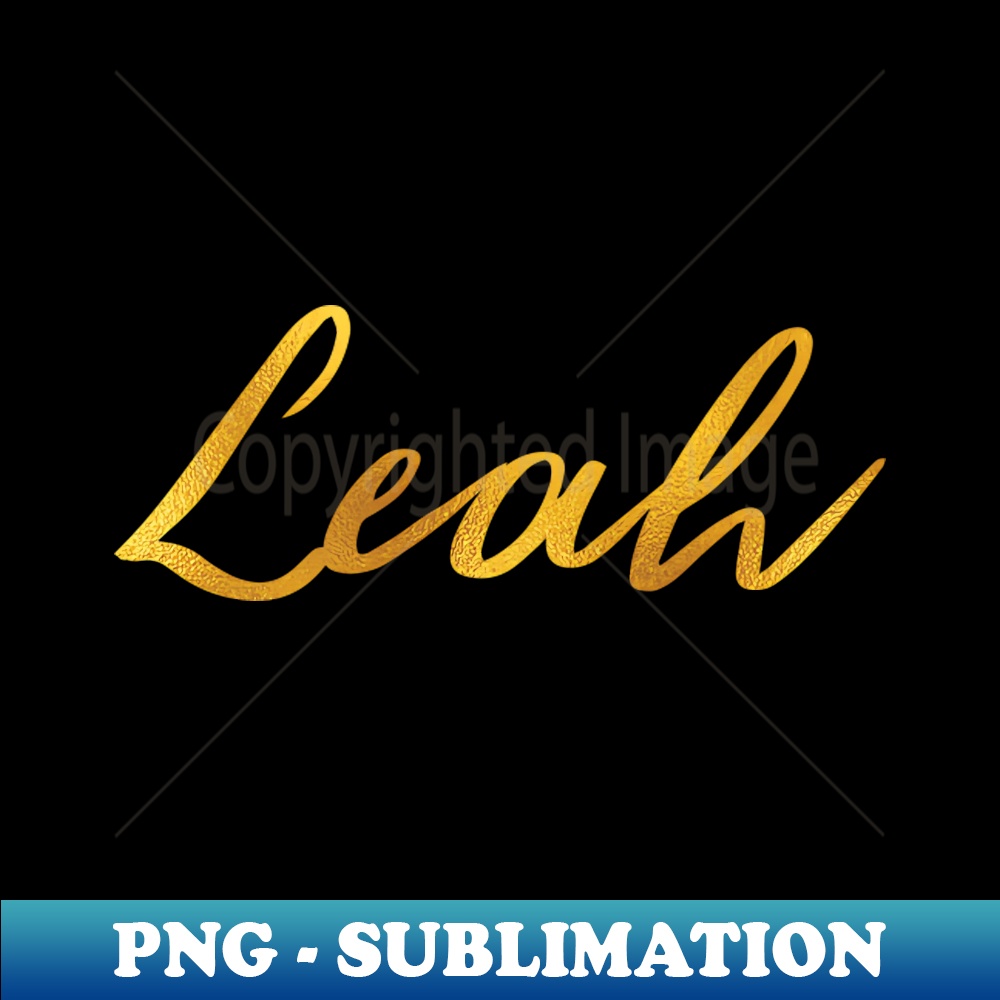 Leah Name Hand Lettering in Faux Gold Letters - Premium Subl | Inspire ...