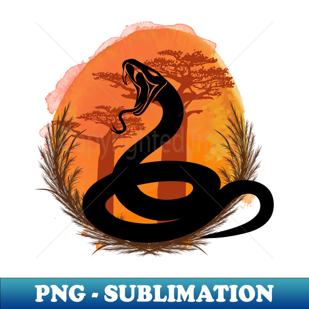 Snake Silhouette - Savannah - PNG Transparent Sublimation Fi - Inspire ...