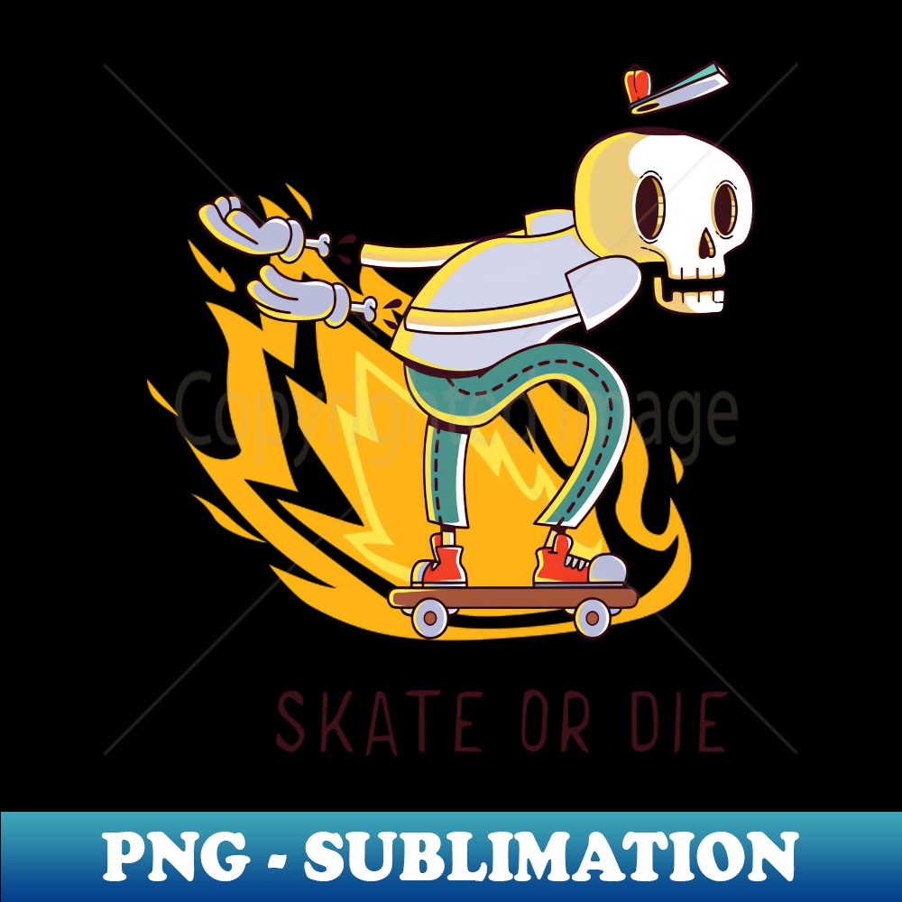 SKeleton skate - Instant Sublimation Digital Download - Unle | Inspire ...