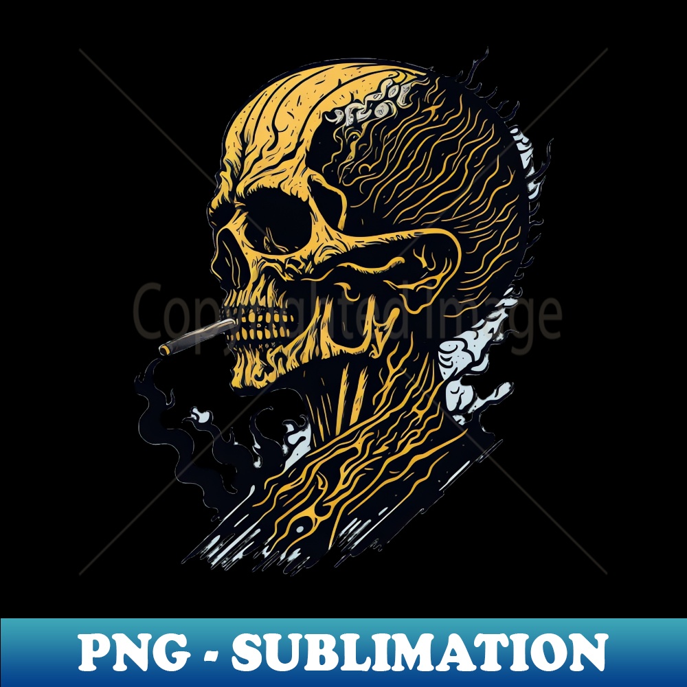 Skeleton smoking a cigarette - Artistic Sublimation Digital | Inspire ...