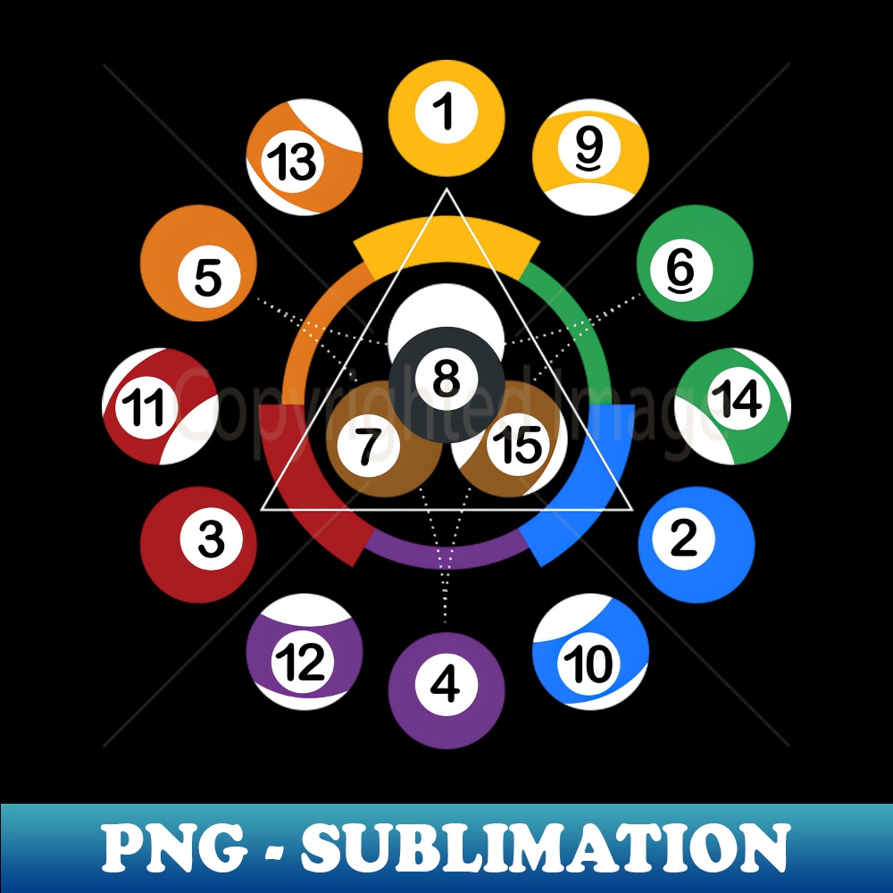 Billiard Color Wheel - Premium Sublimation Digital Download | Inspire ...