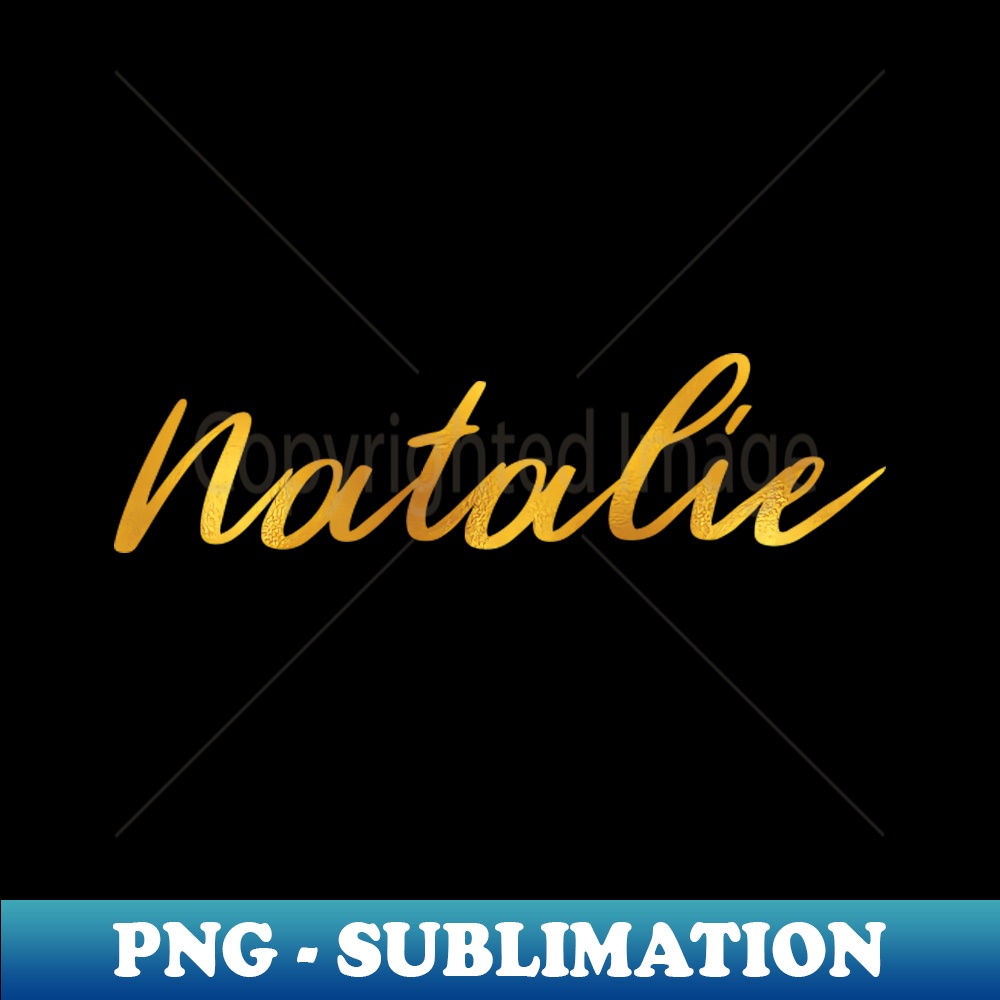 Natalie Name Hand Lettering in Faux Gold Letters - Decorativ - Inspire ...