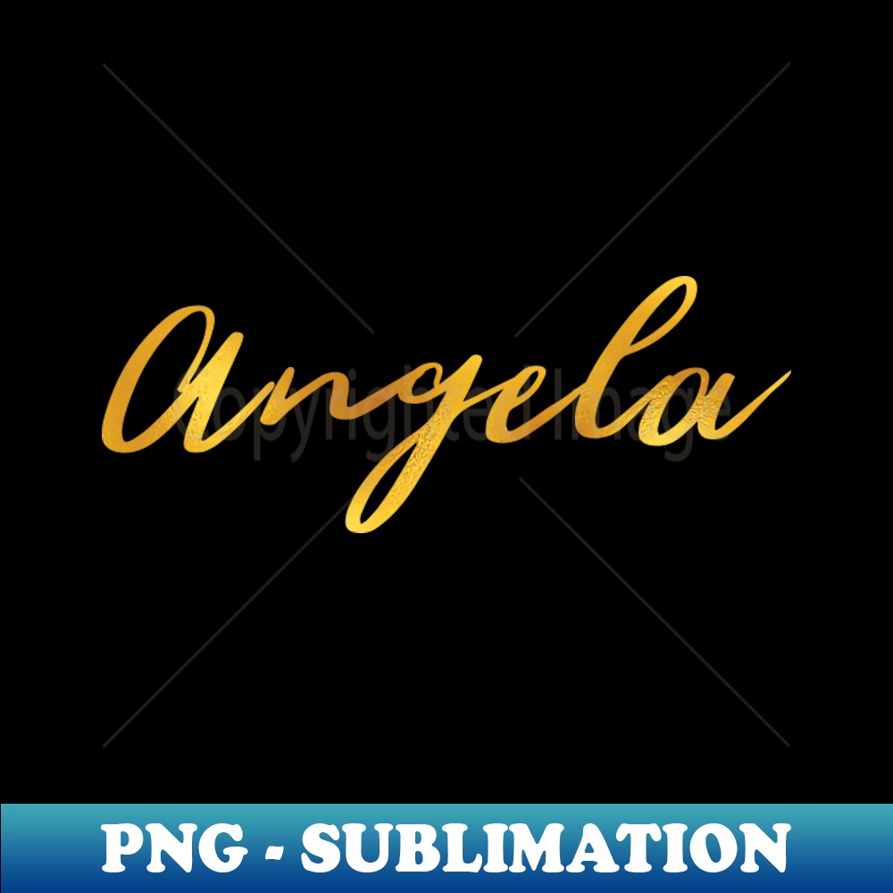 Angela Name Hand Lettering in Faux Gold Letters - Trendy Sub | Inspire ...