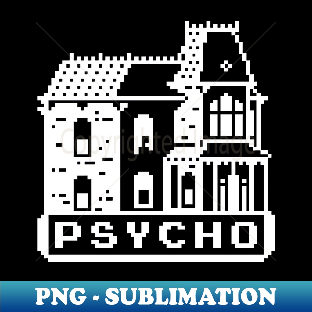 Psycho Movie by Hitchcock Pixel Art - Instant PNG Sublimatio | Inspire Uplift