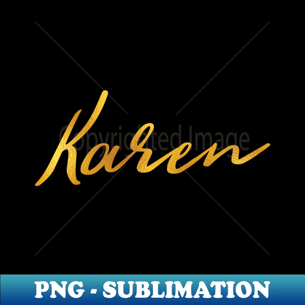 Karen Name Hand Lettering in Faux Gold Letters - Aesthetic S | Inspire ...