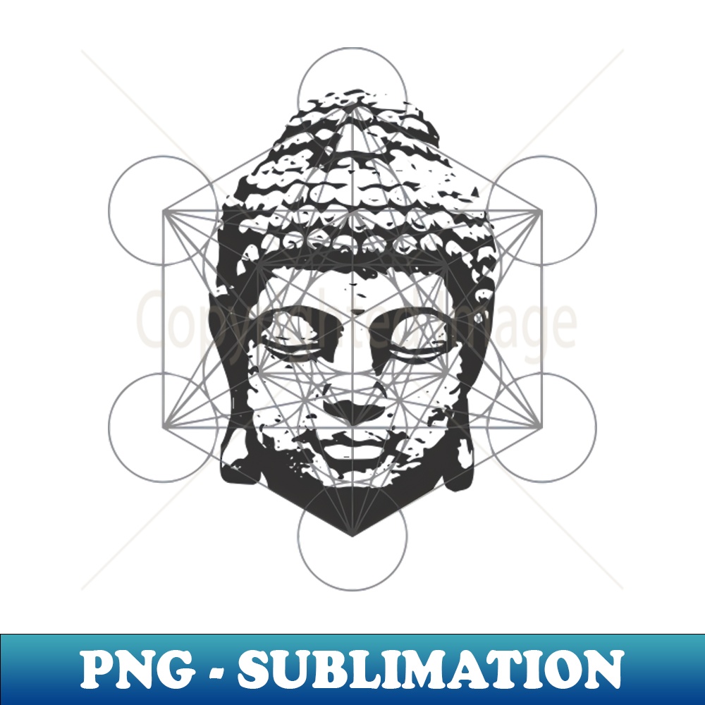 Buddha Sacred Geometry grey - PNG Transparent Sublimation Fi | Inspire ...
