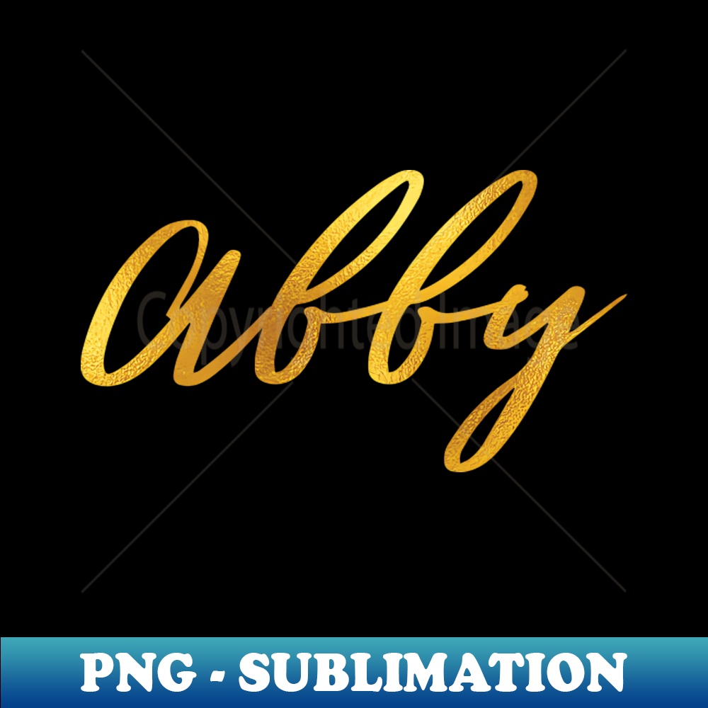 Abby Name Hand Lettering in Faux Gold Letters - PNG Transpar | Inspire ...