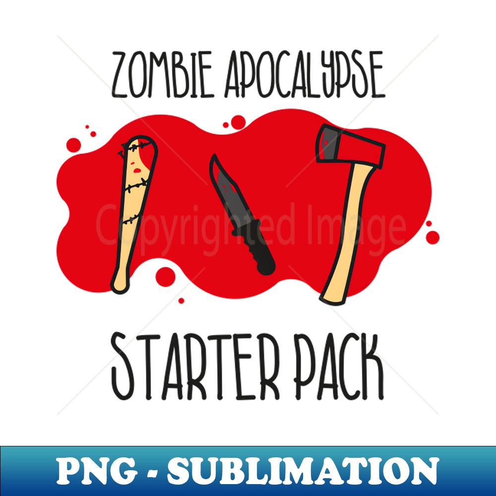 Zombie Apocalypse Starter Pack Baseball Bat Knife Axe Blood | Inspire ...