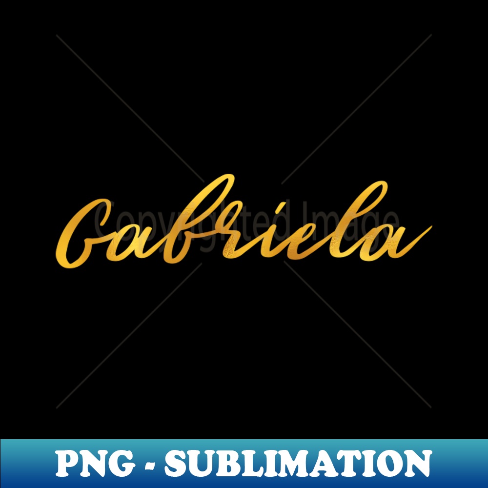 Gabriela Name Hand Lettering in Faux Gold Letters - PNG Tran | Inspire ...