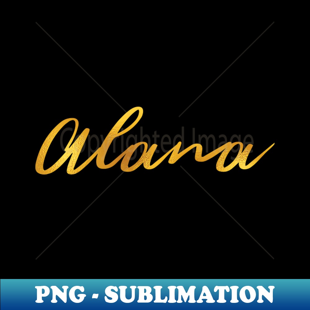 Alana Name Hand Lettering in Faux Gold Letters - Unique Subl | Inspire ...