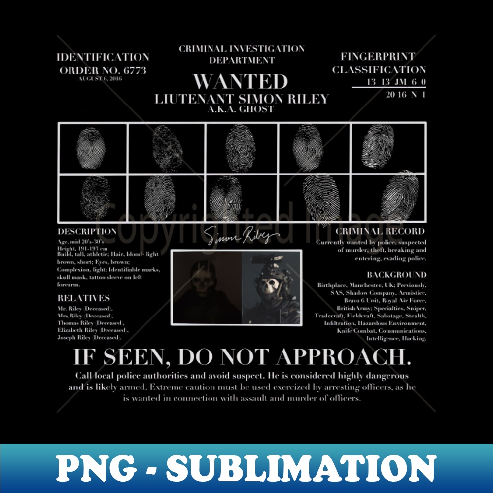 Simon Riley Forensic File - Special Edition Sublimation PNG | Inspire ...