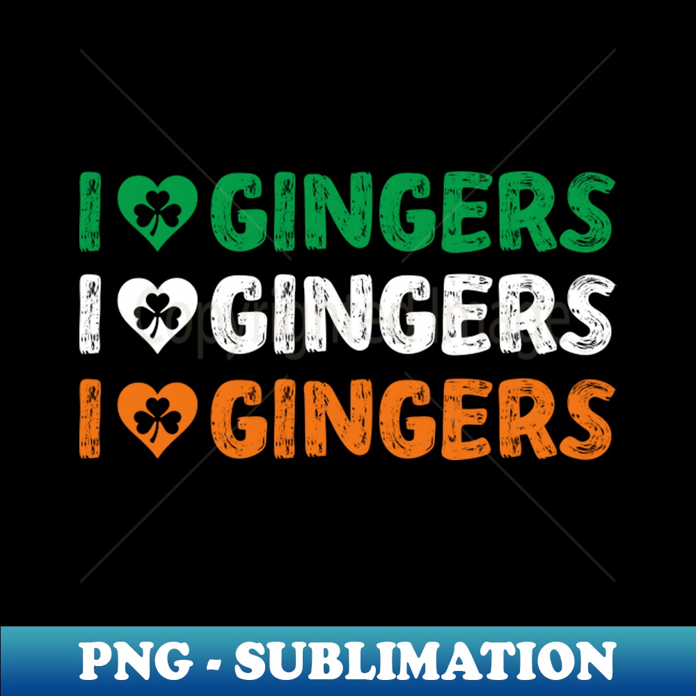 I Love Gingers Heart Shamrock Redhead Lover High Resolutio Inspire