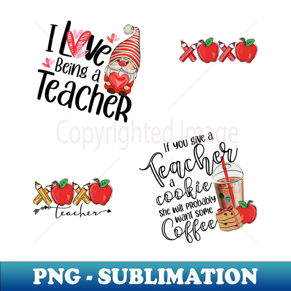Retro Teacher Valentine Stickers Pack - Decorative Sublimati | Inspire ...