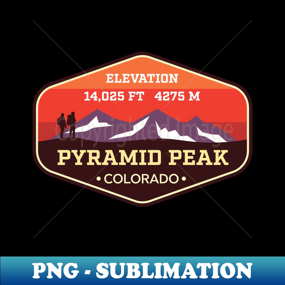 Pyramid Peak Colorado - 14ers Mountain Climbing Badge - Vint | Inspire Uplift