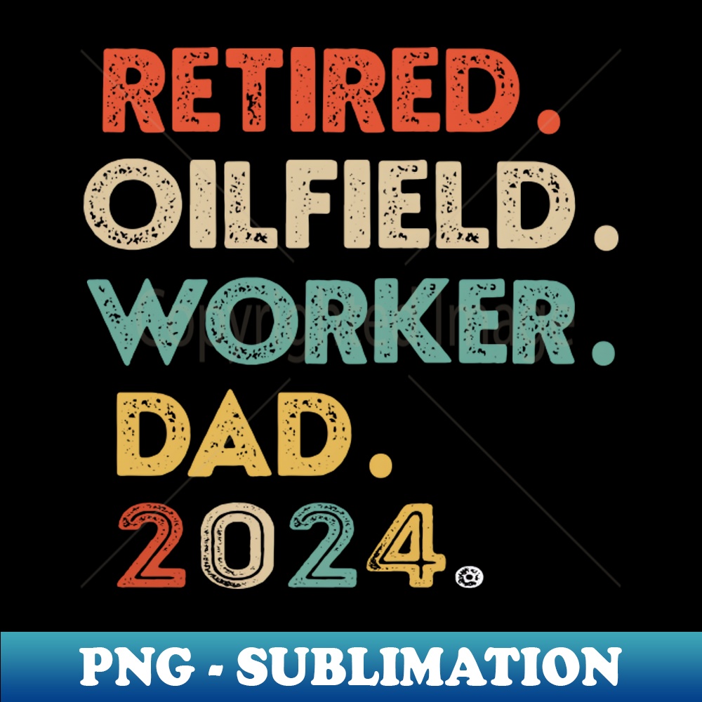 Oilfield Worker Retired 2024 Dad Worker Retirement Retro Tee | Inspire ...