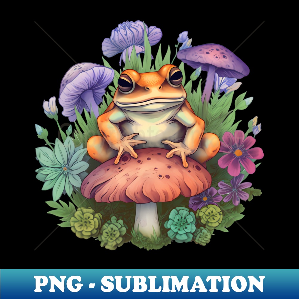 Cute Cottagecore Aesthetic Frog Mushroom - Vintage Sublimati | Inspire ...