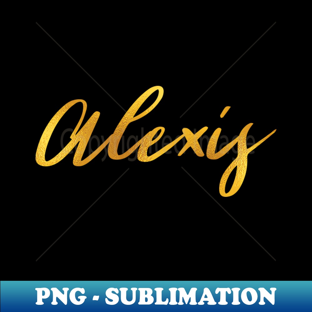Alexis Name Hand Lettering in Gold Letters - Instant Sublima | Inspire ...
