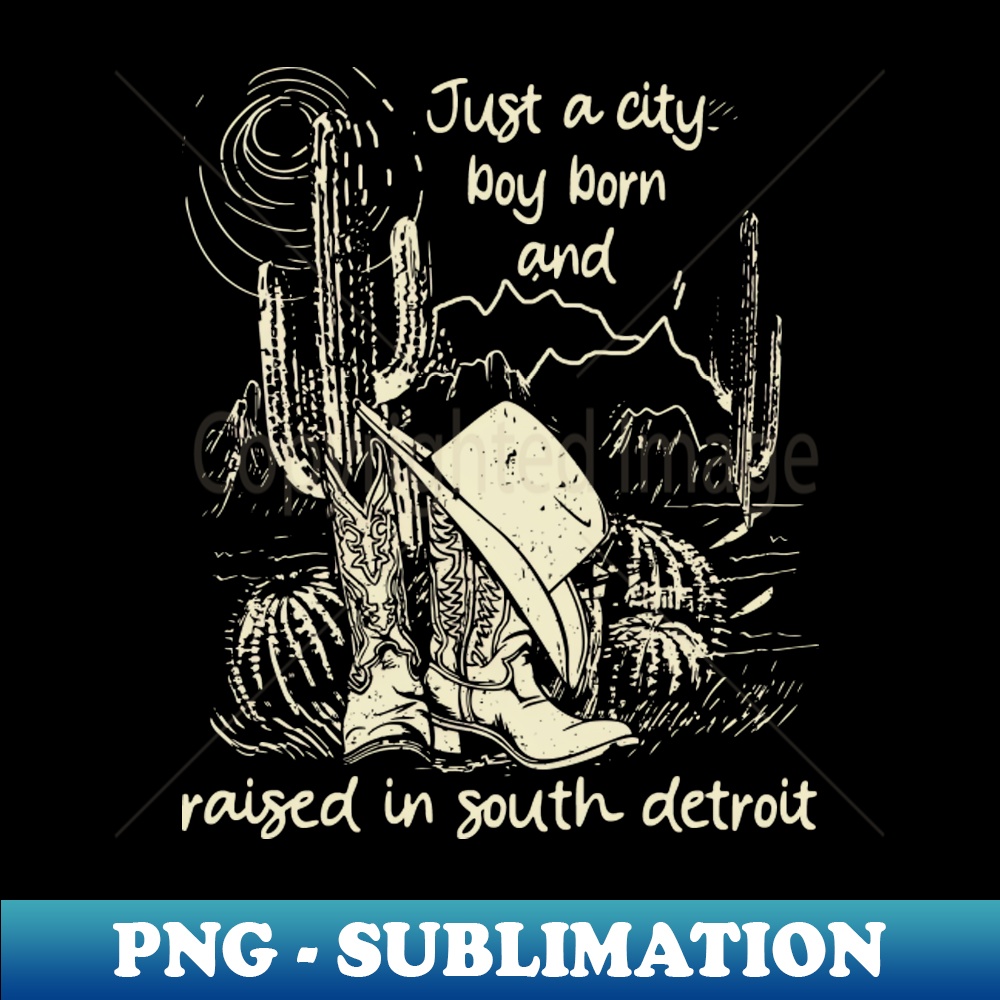 Just A City Boy Born And Raised In South Detroit Desert Boot | Inspire ...