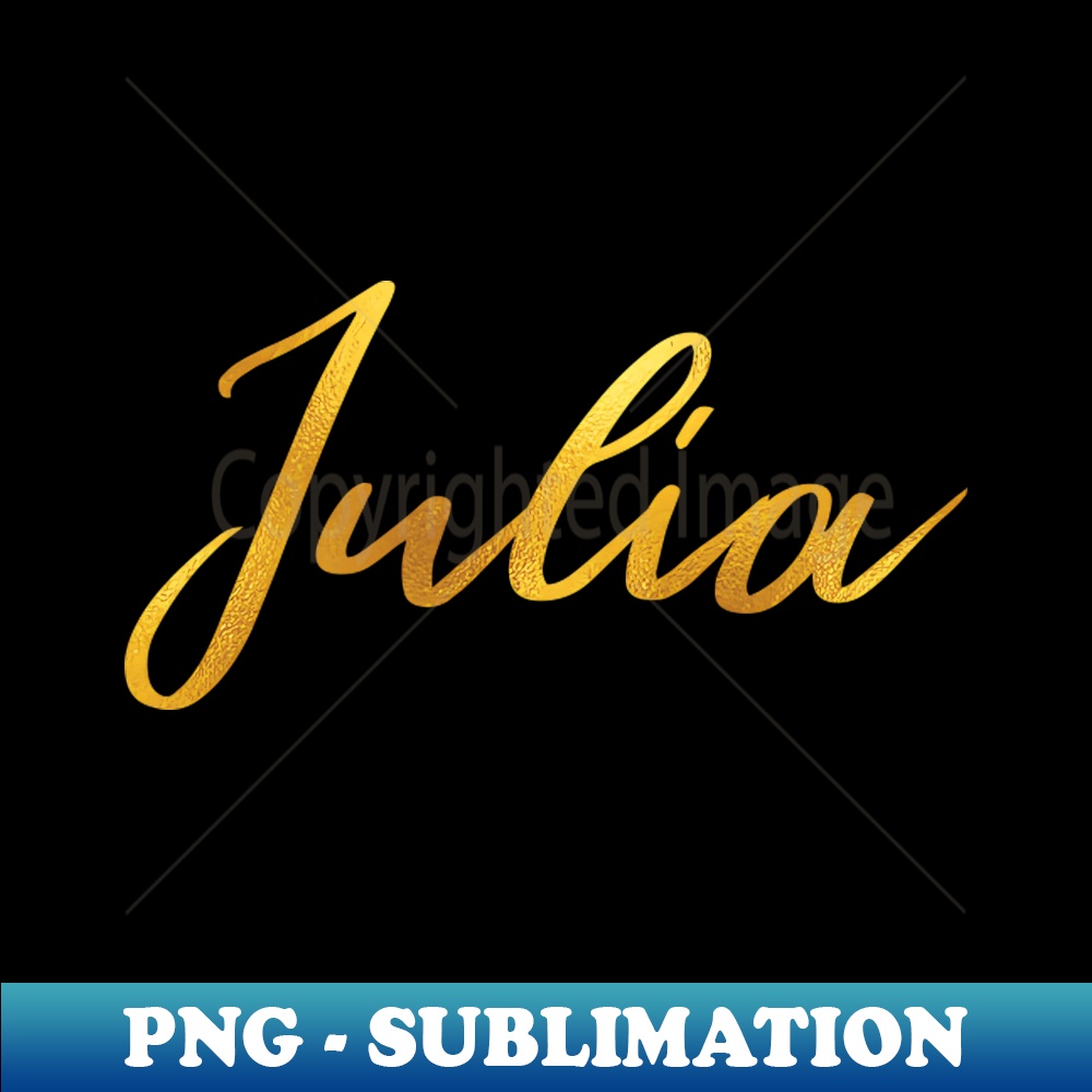 Julia Name Hand Lettering in Faux Gold Letters - Decorative | Inspire ...
