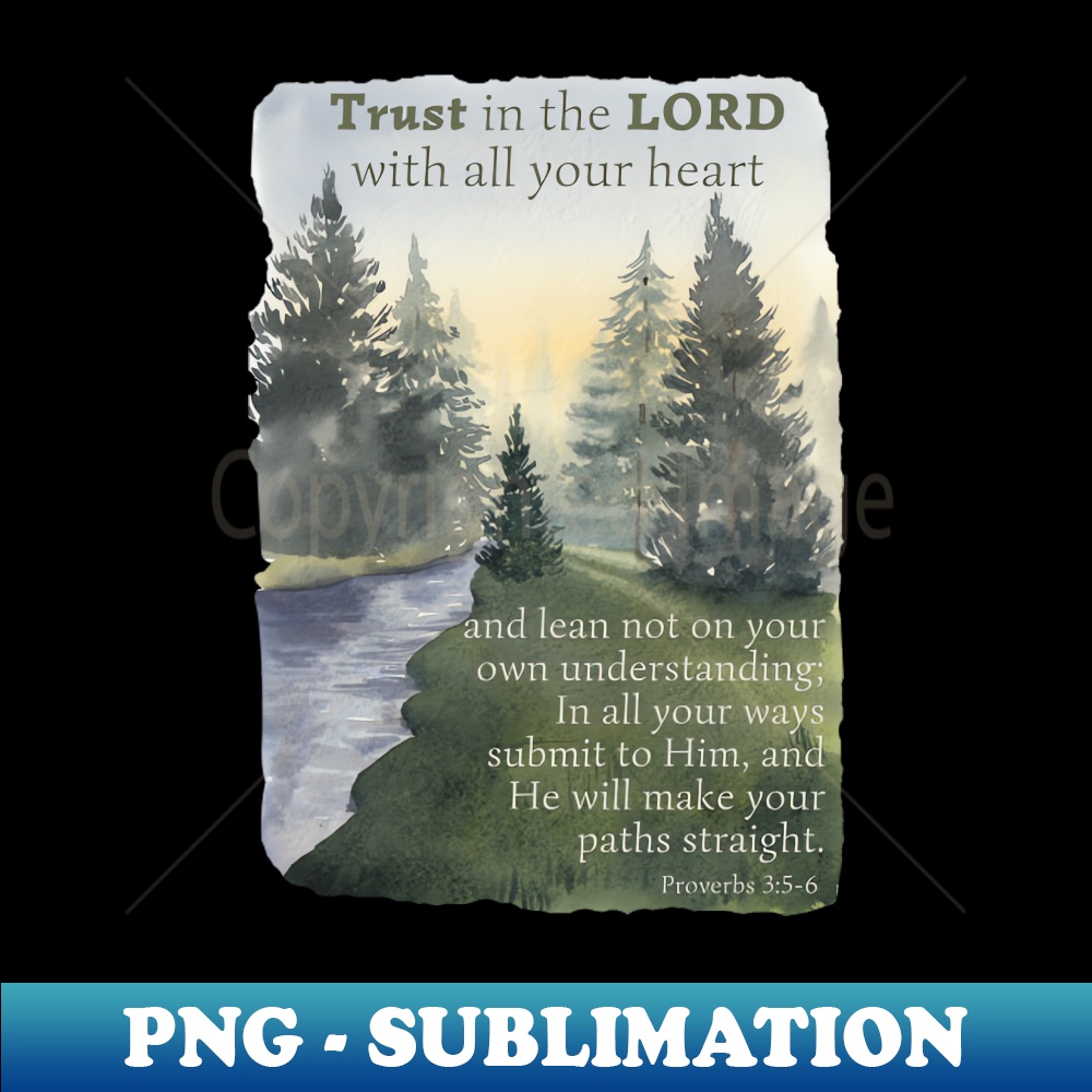 Trust in the LORD - Proverbs 35-6 - Retro PNG Sublimation Di | Inspire ...