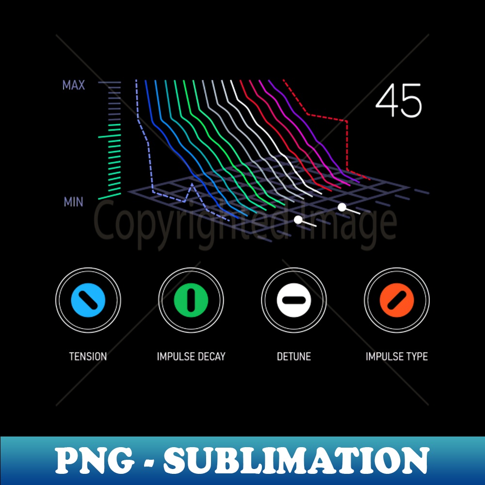 Synthesizer Screen Strings - Trendy Sublimation Digital Down | Inspire ...