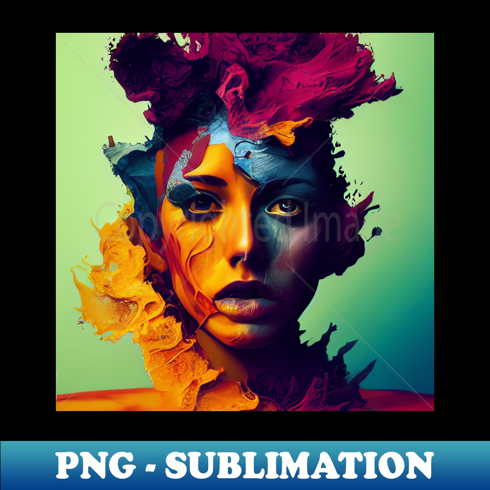 Face in Paint Girls face - Sublimation-Ready PNG File - Perf | Inspire ...