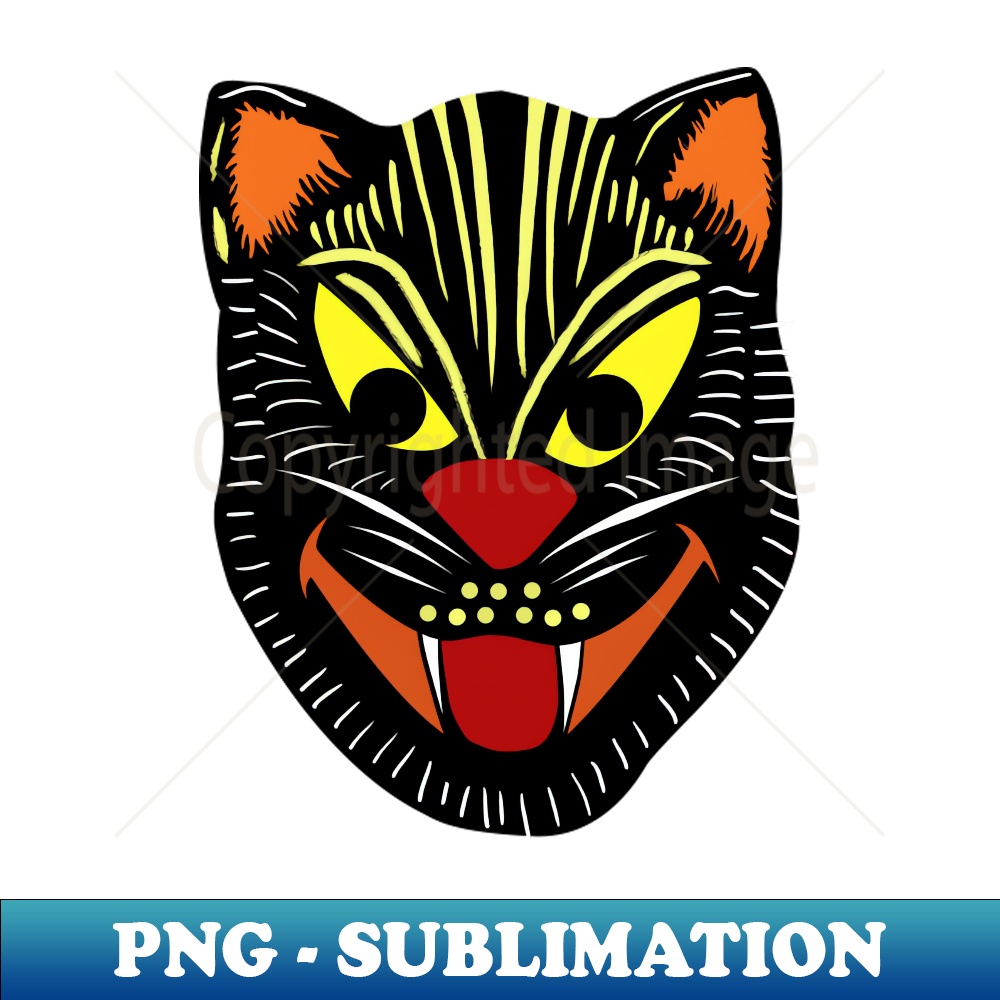 Vintage Halloween black cat mask - Premium Sublimation Digit | Inspire ...