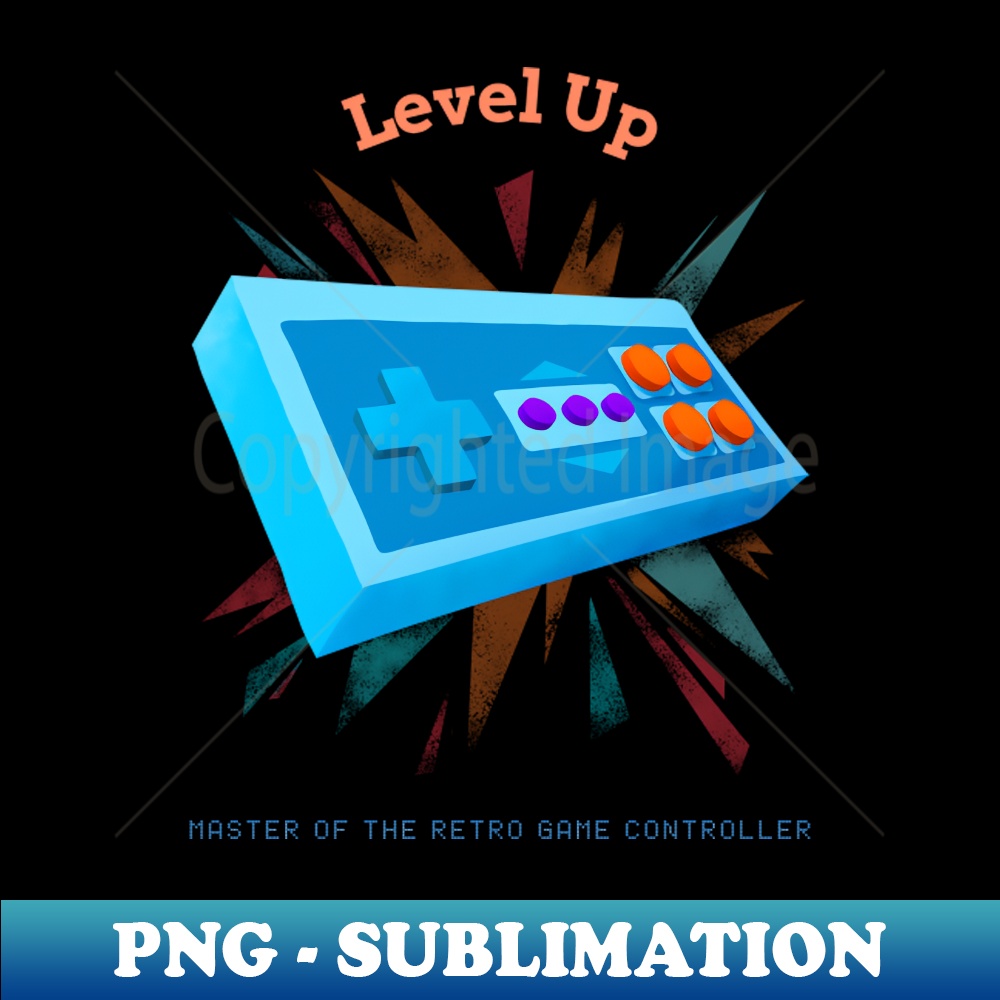 Level Up Master of the Retro Game Controller - PNG Transpare | Inspire ...