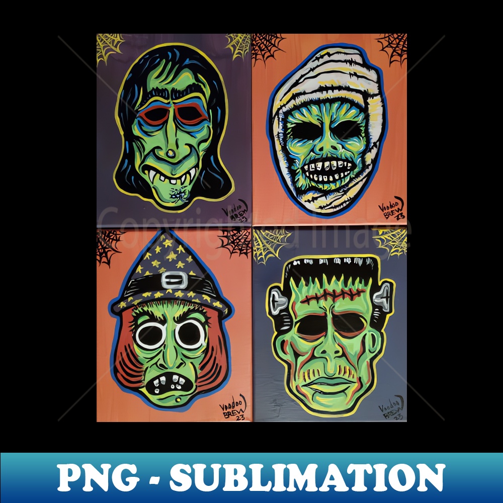 Ben Cooper Monster Mask collage - Modern Sublimation PNG Fil | Inspire ...