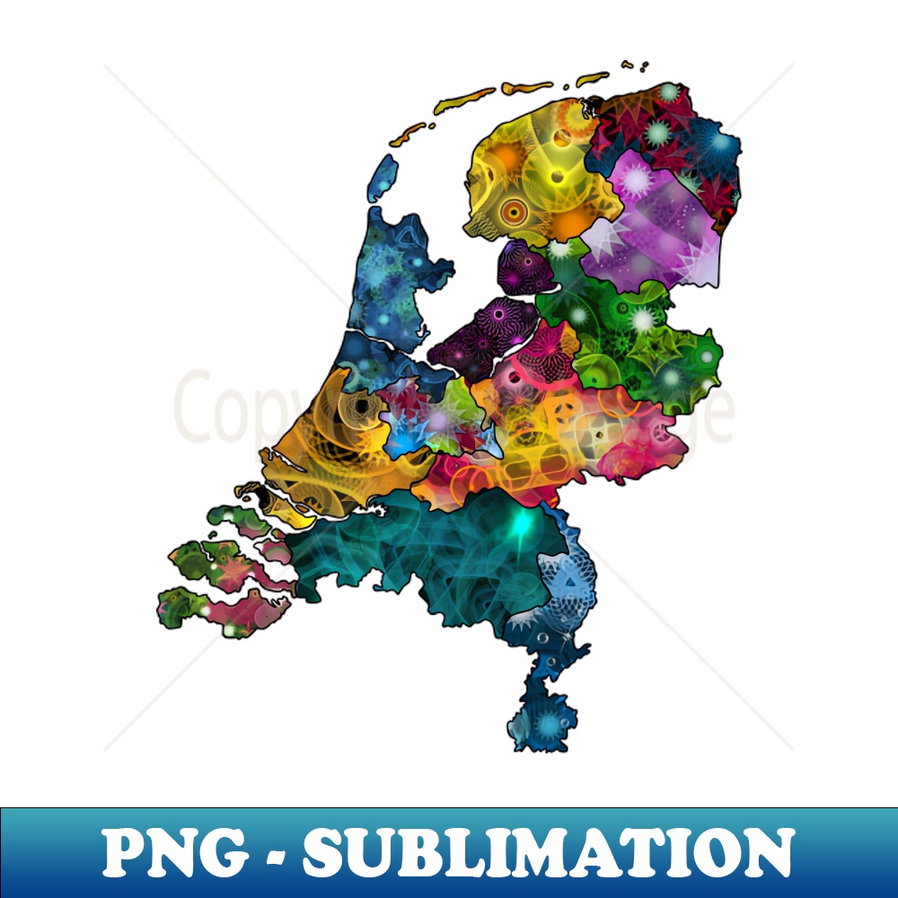 Spirograph Patterned The Netherlands Provinces Map - Stylish | Inspire ...