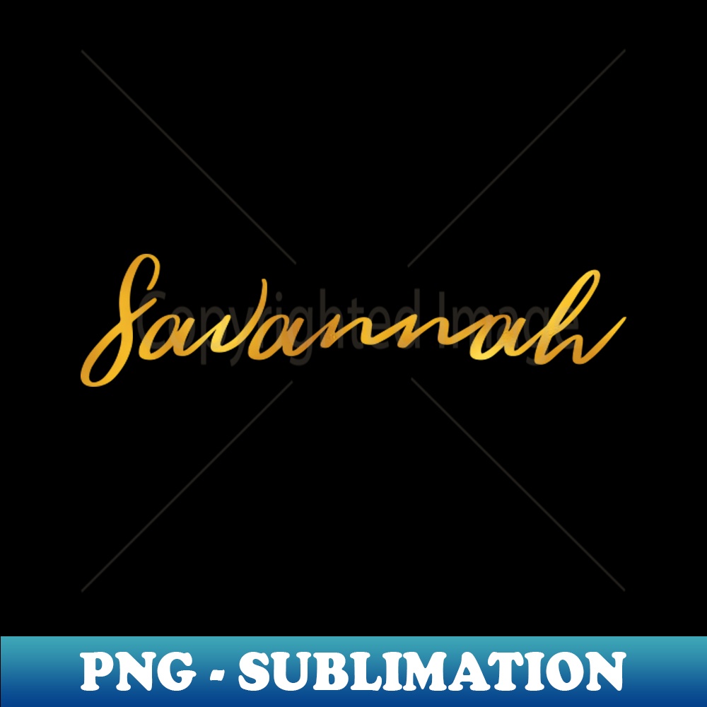 Savannah Name Hand Lettering in Faux Gold Letters - Stylish | Inspire ...