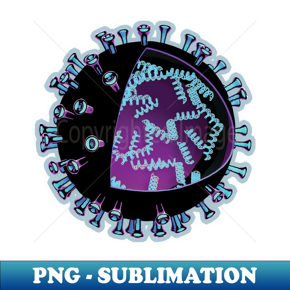 Virus Cross-section - Modern Sublimation PNG File - Create w | Inspire ...