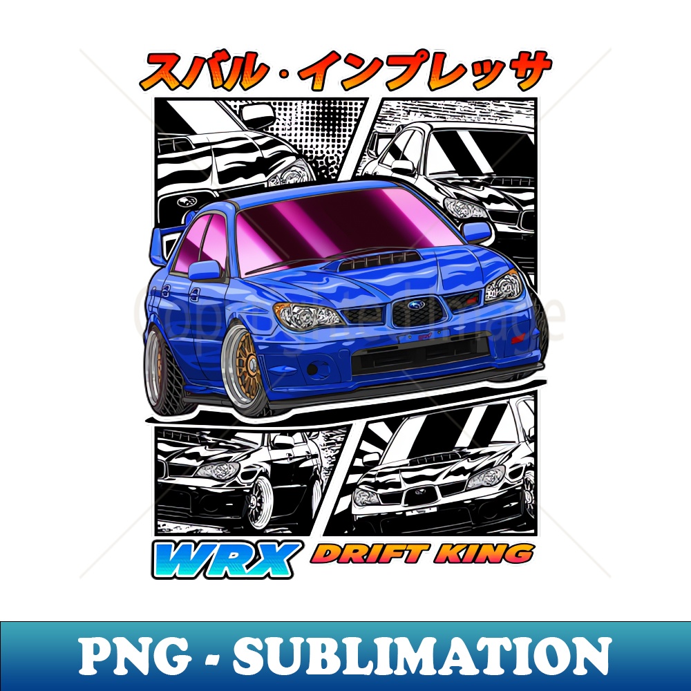 Blue Subie Impreza WRX STi Hawk Eye Drifting - Exclusive PNG | Inspire ...