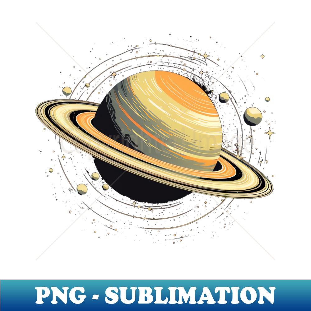 A Drawing of Saturns Rings and Mystique - Instant PNG Sublim | Inspire ...