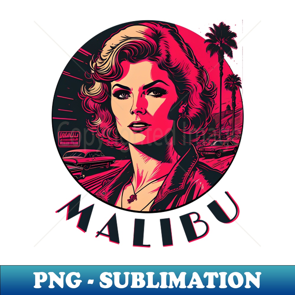 Beautiful Retro Girl in pink next to the city of Malibu Cali | Inspire ...